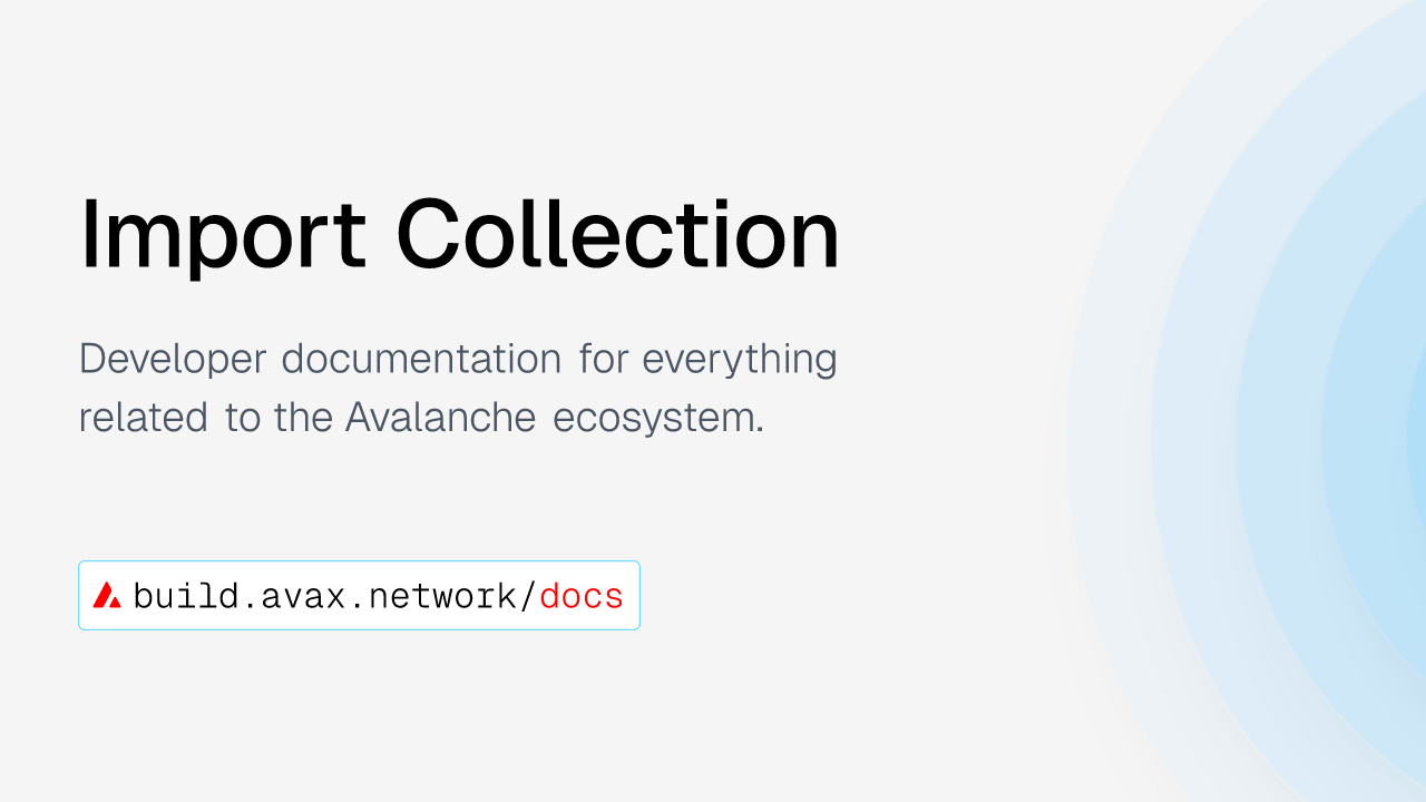 Import Collection | Avalanche Builder Hub